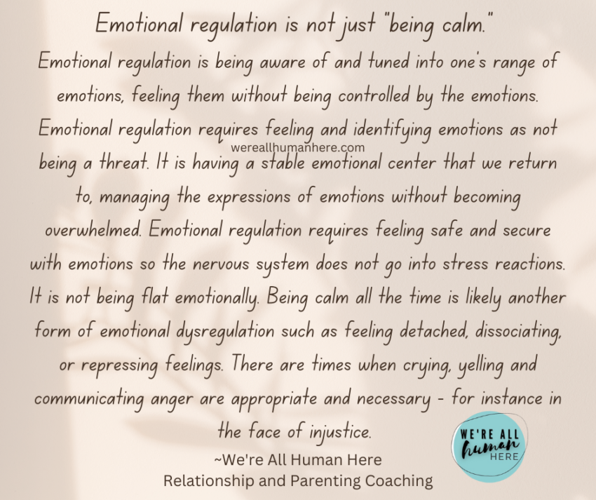 What Emotional Regulation Is… And What It Isn’t - We're All Human Here